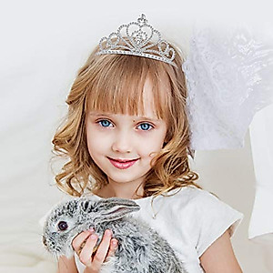 FRCOLOR Crystal Tiaras For Women 2 Pack Crown With Comb Princess Crown Jewelry Bridal Wedding Prom Birthday Crown Halloween Christmas Costume