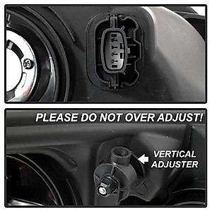 ACANII - For Halogen Model 2013-2016 Ford Escape Headlights Chrome Housing Headlamps Assembly Driver & Passenger Side