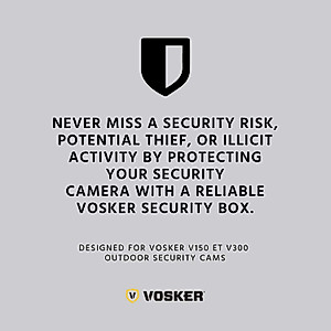 VOSKER Metal Security Box for V150 Outdoor Security Camera - Protective Heavy Duty Steel Case, Weather & Animal Resistant, Easy Accessible Panel