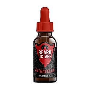 Beard Octane: Citrafella - Natural Beard Oil w/Argan Oil - 1 Oz - Promotes Softer Beards - Made in USA - Premium Beard Care
