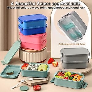 DaCool Food Thermos for Hot Food 16 Ounce Vacuum Stainless for Kids/Adults Lunch Box Adults Bento Box 74 OZ All-in-One Stackable Lunch Box Containers