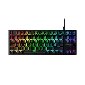 HyperX Alloy Origins Core - Tenkeyless Mechanical Gaming Keyboard, Software Controlled Light & Macro Customization, Compact Form Factor, RGB LED Backlit, Tactile HyperX Aqua Switch,Black