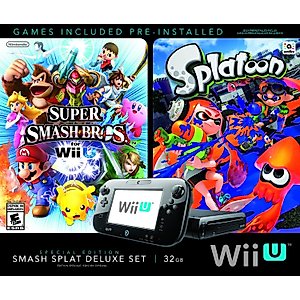 Wii U Super Smash Bros and Splatoon Bundle Special Edition Deluxe Set (Renewed)