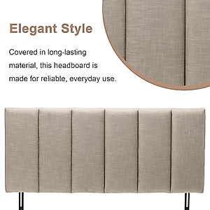 HAOBO Home Upholstered Headboards Foldable Queen/Full Linen Panels with Height Adjustments