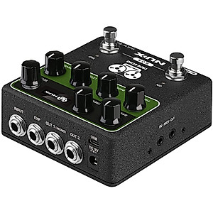 Briskdrop NUX NDD-7 Tape Echo Delay Effects Pedal - Bundle with 2 Instrument Cables, 2 Patch Cables, and Snark Tuner
