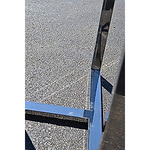 Polished Stainless Chrome Table Legs, T-Shaped Style - Any Size