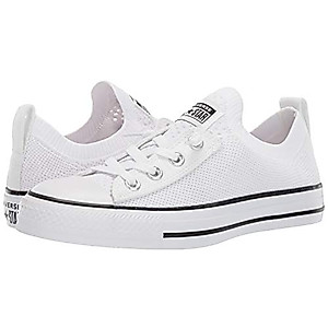 Converse Women's Women's Chuck Taylor All Star Shoreline Knit Slip On Shoe, White/Black/White, 9 M US