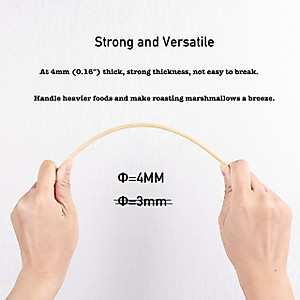 DESIOLE Natural Bamboo Skewers, 100Pcs 10Inch BBQ Sticks for Appetiser, Fruit, Cocktail, Kabob, Chocolate Fountain, Grilling, Barbecue, Kitchen, Crafting, Gardening and Party