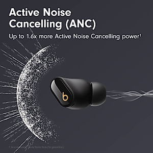 Beats Studio Buds + True Wireless Noise Cancelling Earbuds - Black/Gold (Renewed Premium)