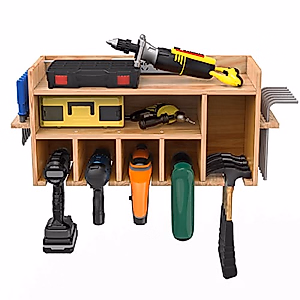 Oududianzi Power Tool Organizer, Power Tool charging station, Drill Charging Station, Drill Holder Storage Wall Mount Shelf Rack, Cordless Drill Organizer, Cordless Drill Storage, Power Tool Storage