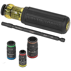 Klein Tools 14-in-1 Magnetic Screwdriver Set with Impact Flip Socket Set