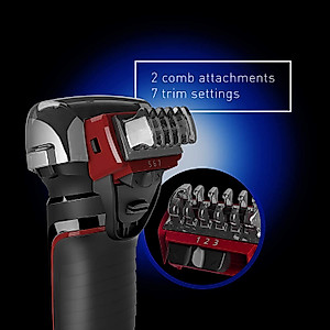 Panasonic Hybrid Wet Dry Shaver, Trimmer & Detailer with Two Adjustable Trim Attachments, Pop-up Precision Detail Trimmer & Shave Sensor Technology, Cordless Razor for Men, ES-LL41-K, Black