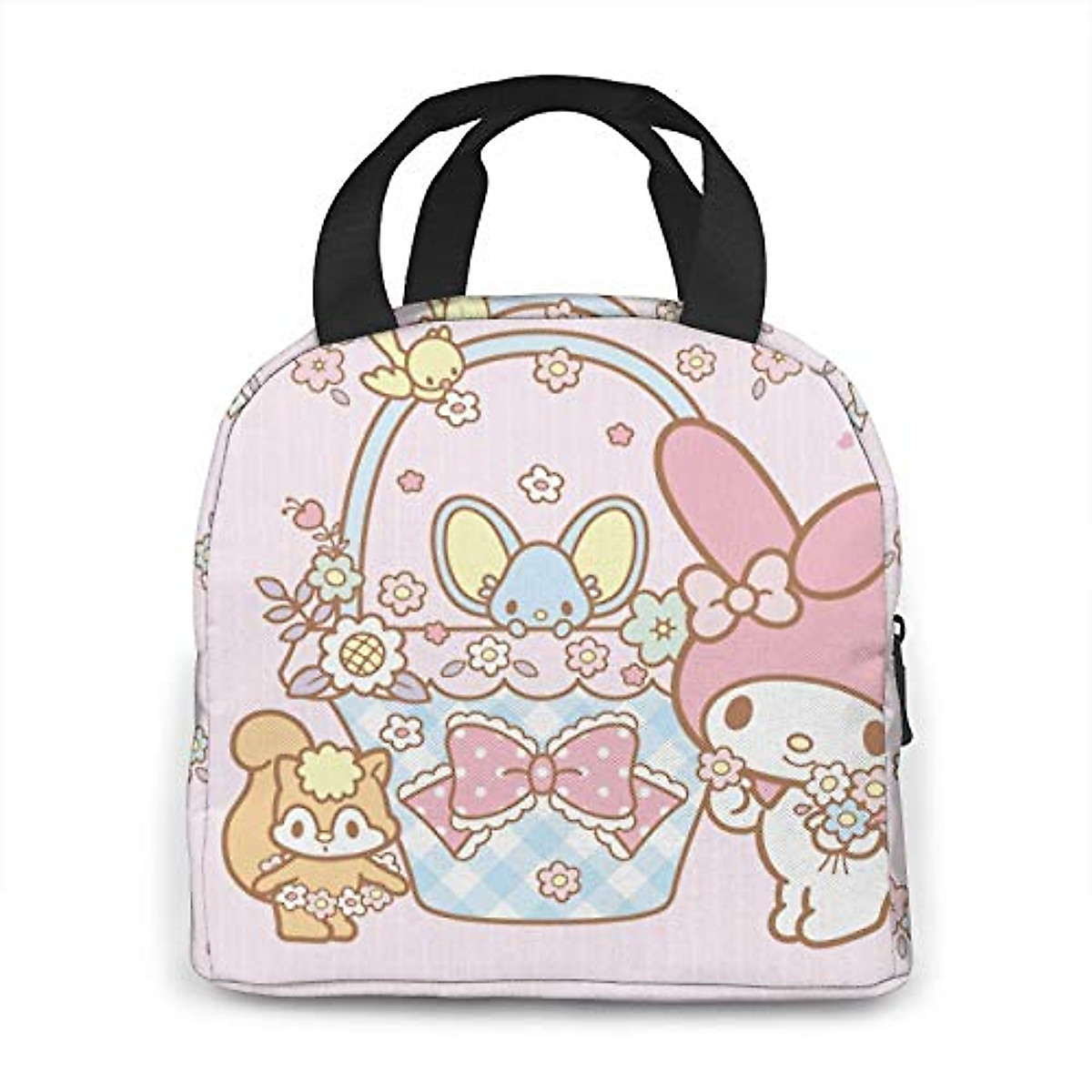 LiAoo My Melody Lunch Bag Insulated Lunch Cooler Box Meal Prep Containers for Woman Man Kids