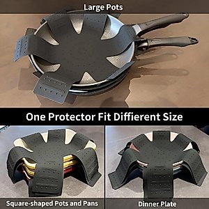 Pot and Pan Protectors for Stacking, Pot Pan Separators Cookware Protector 3 Pack, Dividers Anti-Slip Foldable for Multiple Sizes Pots and Pans Avoid to Scratching or Marring