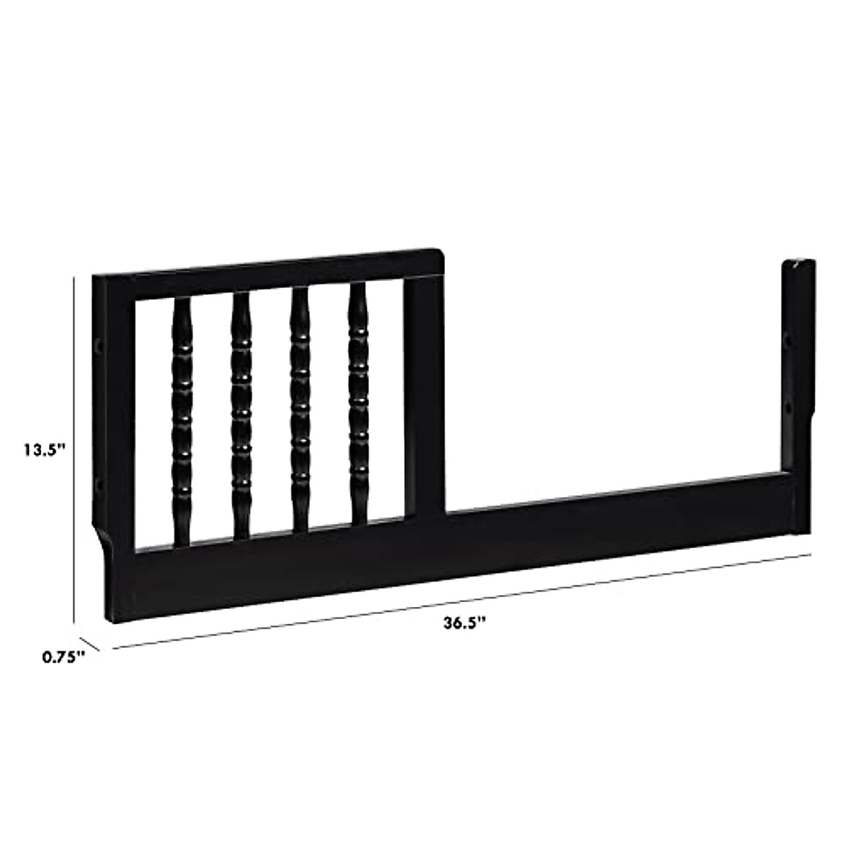DaVinci Jenny Lind Mini Toddler Bed Conversion Kit in Ebony