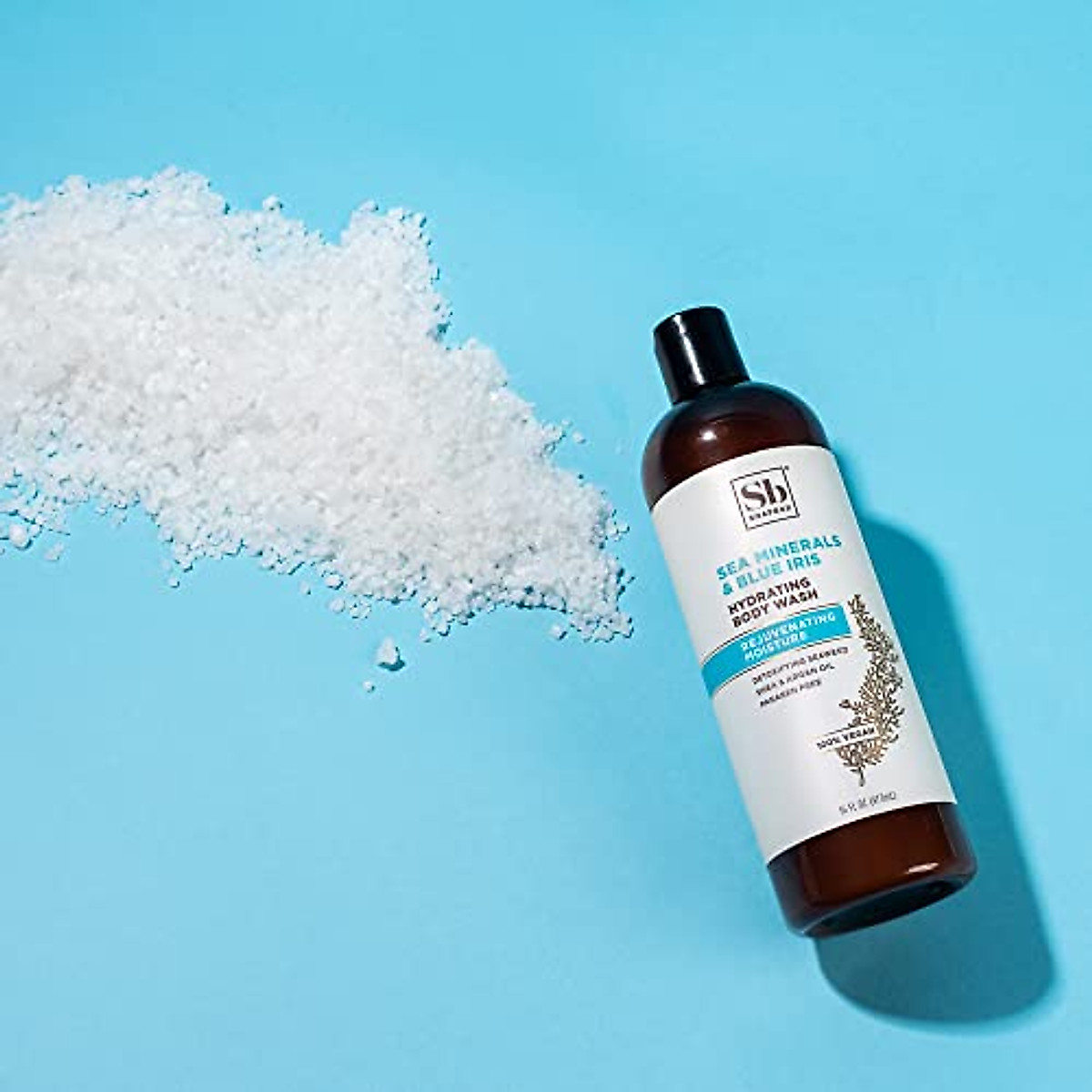 Soapbox Body Wash, Sea Minerals & Blue Iris - Moisturizing Body Wash Cleanser w/Aloe Vera & Shea Butter | Paraben & Gluten Free, Silicone & Cruelty Free & Vegan Body Wash, 16oz Bottles (Pack of 3)