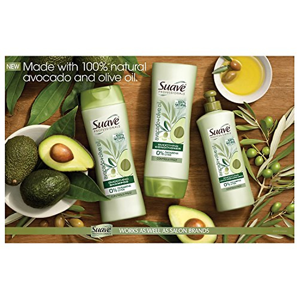 Suave Professionals Shampoo, Avocado + Olive Oil, 12.6 oz