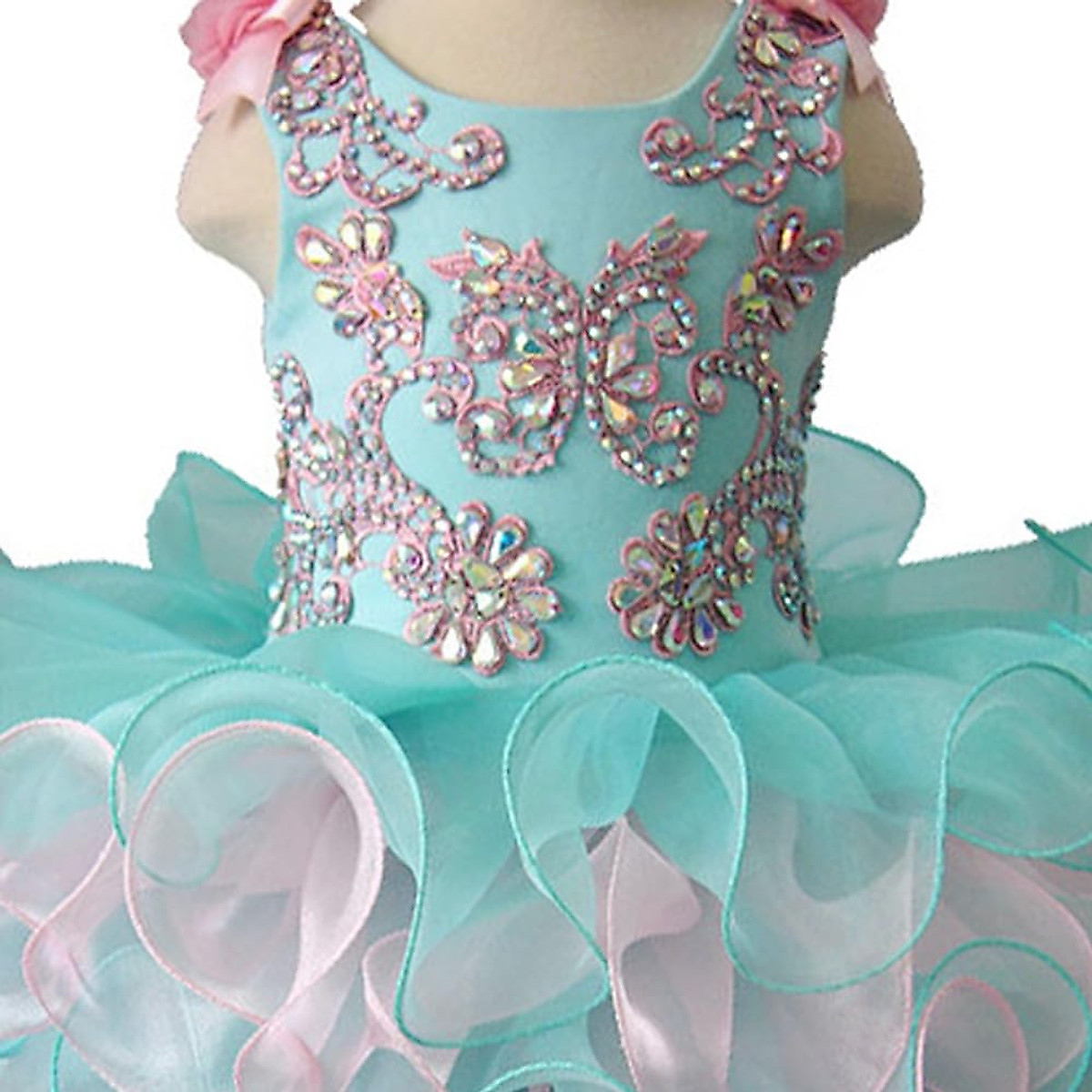 Jenniferwu G070A Infant Toddler Baby Newborn Little Girl's Pageant Party Birthday Dress Mint Size 3T