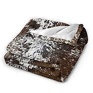 Brown Cow Blanket Cow Print Throw Blanket, Lightweight Flannel Fleece Blankets with Cow Print for Couch ,Sofa,Bedroom. Perfect Cow Gift for Kids, Adults 40"x50"