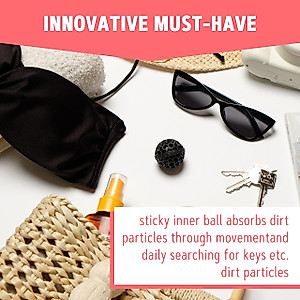 Sauberkugel - The Clean Ball - The clever way of cleaning purses, bags, backpacks and school bags (Black)