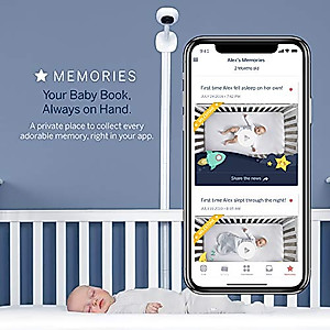 Nanit Plus - Smart Baby Monitor and Floor Stand: Camera with HD Video & Audio - Sleep Tracking - Night Vision - Temperature & Humidity Sensors and Two-Way Audio