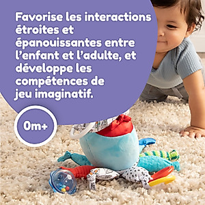 Lamaze Clip On Car Seat and Stroller Toy - Captain Calamari - Crinkle Car Seat Toys and Stroller Toys - Sensory Toys for Babies - Travel Toys for Car - Infant Toys Ages 0 Months and Up