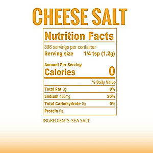 Cheese Sea Salt, Fine Sea Salt for Homemade Cheese Making, Gluten-Free and Non-Iodized Salt, Kosher Cheese Kit Essential Salt, 1 lb Shaker, Sea Salt Superstore