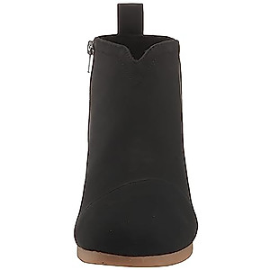 TOMS Girls Clare Fashion Boot, Black PU Nubuck, 4 big kid