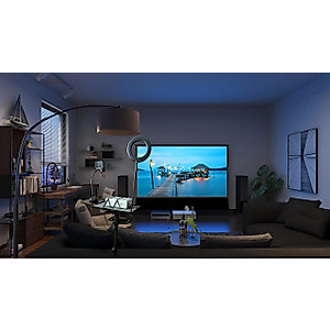 Asltoy Projector Tripod Stand with Wheels Adjustable Height Laptop Tripod Stand with LED Ring Light Carrying Bag 2 Shelves Mouse Tray Phone Holder Projector Music Stand Portable Laptop Floor Stand