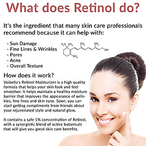 Advanced Organic Retinol Pore Refining Night Cream with Hyaluronic Acid, Anti-Aging Facial Moisturizer For Women - Anti-Wrinkle Help, Dark Spot Better Appearance and Collagen Support For Face & Neck