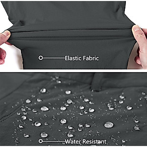 MAGNIVIT Men's Shorts with Long Length Outdoor Performance Three-Quarter Jogger 3/4 Capri Pants Dark Grey