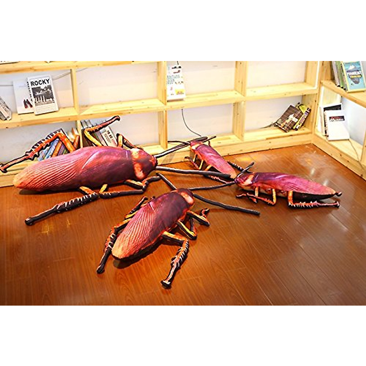 Creative Cockroach Plush Pillow 3D Animal Insect Stuffed Throw Pillow Funny Home Sofa Car Decoration Play Toy Doll Unique Birthday Gift (55 CM=21.5 in)