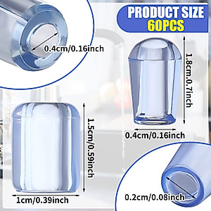 60 Packs Kitchen Sink Rack Feet Sink Rack for Bottom of Sink PVC Sink Protector with Bumpers Protective Sink Cover Farmhouse Sink Accessories Sink Replacement Feet for Kitchen Sink Grid, Clear