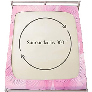 Gusuhome Black Girl Magic Bedding Sets Twin Size African American Girl Fitted Sheet Set Cute Little Afro Black Princess Bed Sheet Set for Girl Bedroom Room Decor (1 Fitted Sheet + 1 Pillowcases) Pink