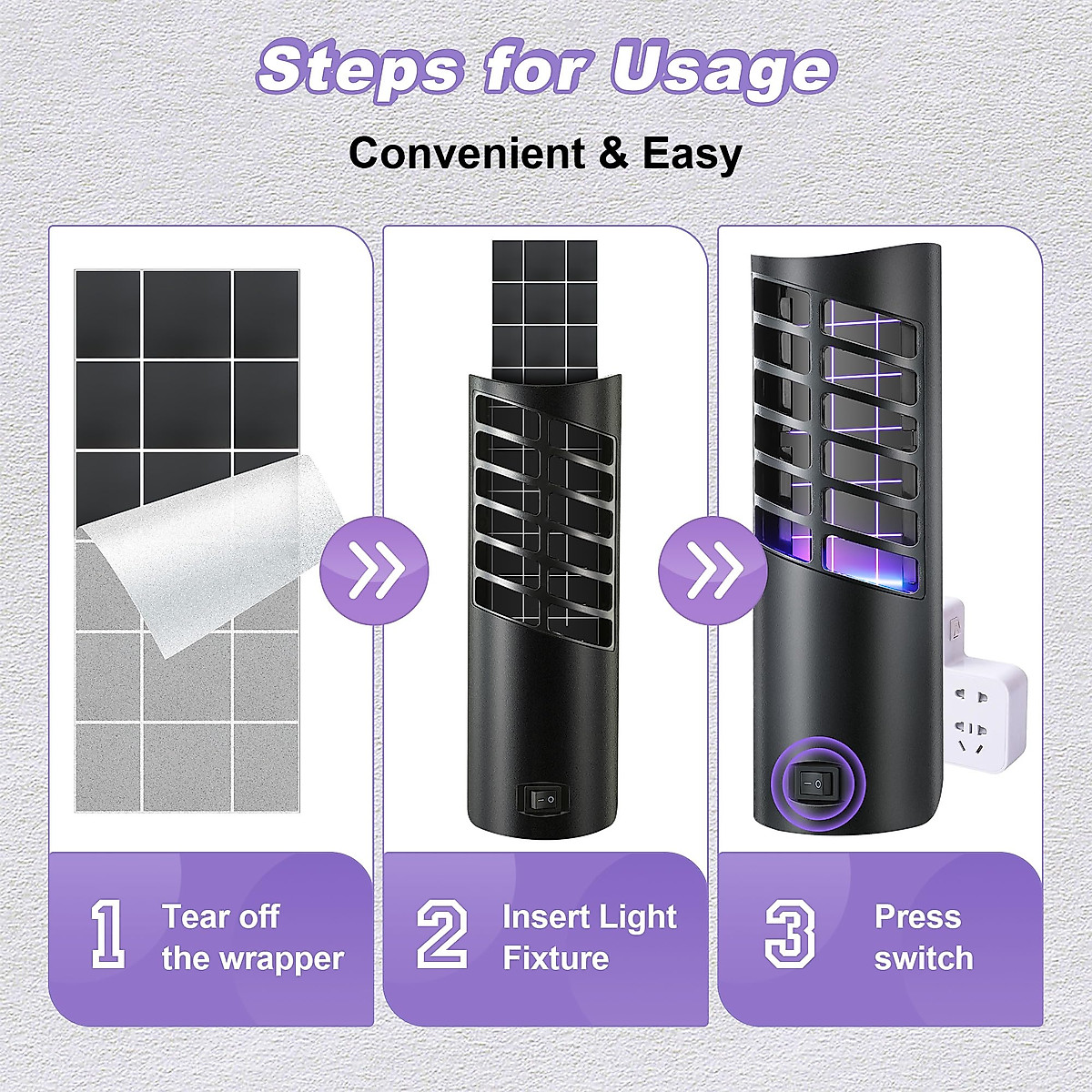 Qualirey Flying Insect Trap (1 Device 10 Sticky Boards), Fruit Fly Traps for Indoors with UV Light, Insect Zapper for Fruit Flies Mosquito, Indoor Fly Catcher for Home Office(2 Pack)