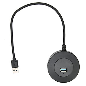 Small 4-Port USB 3.0 Hub,Round Header LED Fast Charging Data Transfer Multiport Adapter, for Laptop PC Computer Desktop Mouse Keyboard for OS X 10.0+