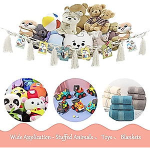 Toys Stuffed Animal Hammock for Kids Room | XL Macrame Plush Animal Net Toy Storage | Corner Toy Macrame Toy Storage Net