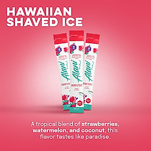 Alani Nu Energy Sticks CHERRY SLUSH & HAWAIIAN SHAVED ICE | Energy Drink Powder | Preworkout Performance with Antioxidants | On-The-Go Drink Mix | Biotin B Vitamins | Zero Sugar | 5 Calories | 20 Pack