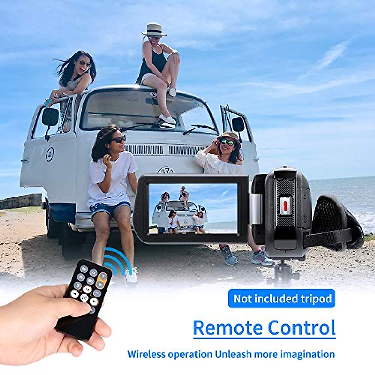 ORDRO 4K Camcorder Video Camera IR Night Vision Vlogging Camera Recorder Full HD 1080P 60FPS 3.0 Inch IPS Touch Screen YouTube Vlogging Camcorder for Beginners with 2 Batteries