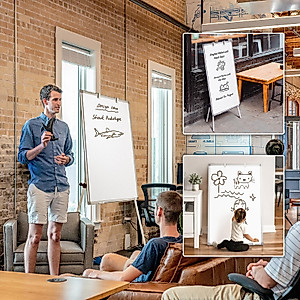 Easel Whiteboard - Magnetic Portable Dry Erase Easel Board 36 x 24 Tripod Whiteboard Height Adjustable, 3' x 2' Flipchart Easel Stand White Board for Office or Teaching at Home & Classroom