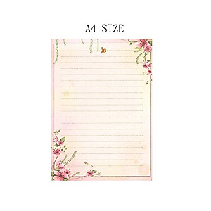 IMagicoo 50 Cute Design Writing Stationery Lined Paper Letter Set, 2 Different Style (Style-1)