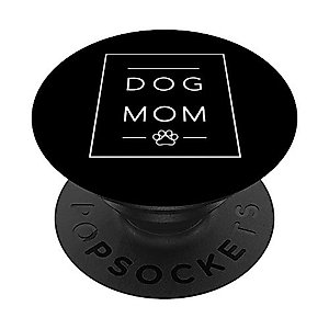 Rescue Dog Mom, Dog Lover Paw Print PopSockets Swappable PopGrip