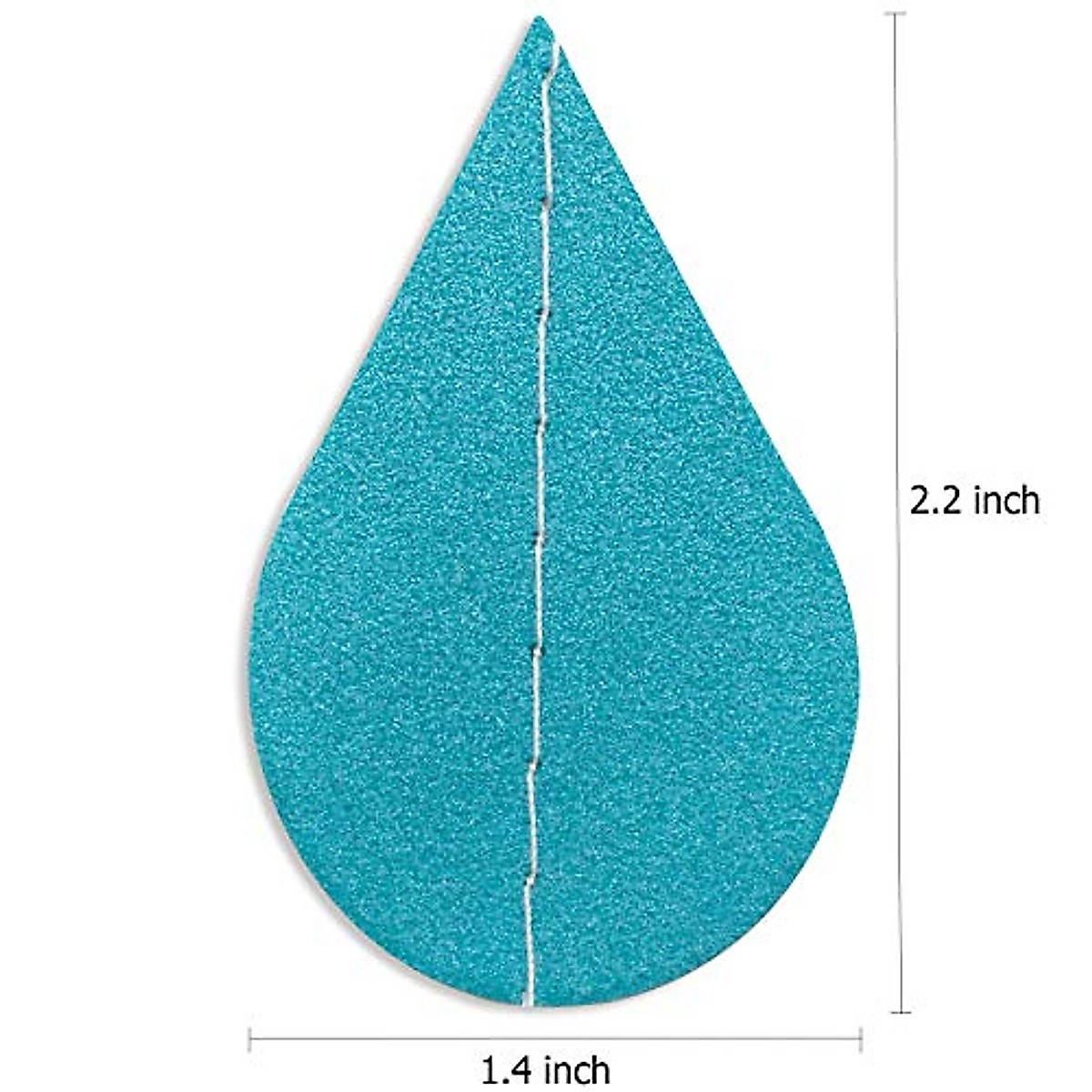 AUEAR, Raindrop Garland Blue Paper Raindrop Garland Decorations for Decor (4 Pack)