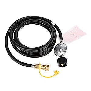 Lemfema 12FT Propane Hose Regulator - 3/8 inch Female Quick Connect Disconnect x QCC1 Propane Tank Connection Replacement for Mr. Heater Big Buddy Heater