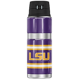 LSU Classic Logo THERMOS STAINLESS KING Stainless Steel Drink Bottle, Vacuum insulated & Double Wall, 24oz