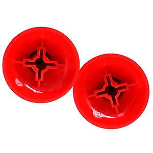 Deal4GO 2-Pack Concave Rubber Analog Thumbsticks Replacement for Xbox Series S|Xbox Series X Controller Thumb Grips (Pulse Red), (XSSX2)