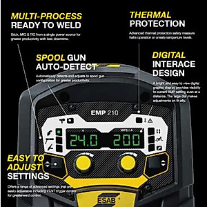 ESAB EMP 210 Multi Process Welder MIG/STICK/TIG, 200A, 120/230V DC