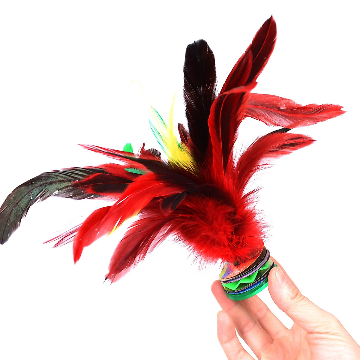 Baitaihem 4 Pack Colorful Kick Shuttlecock Fancy Chinese Jianzi Foot Sports Outdoor Game