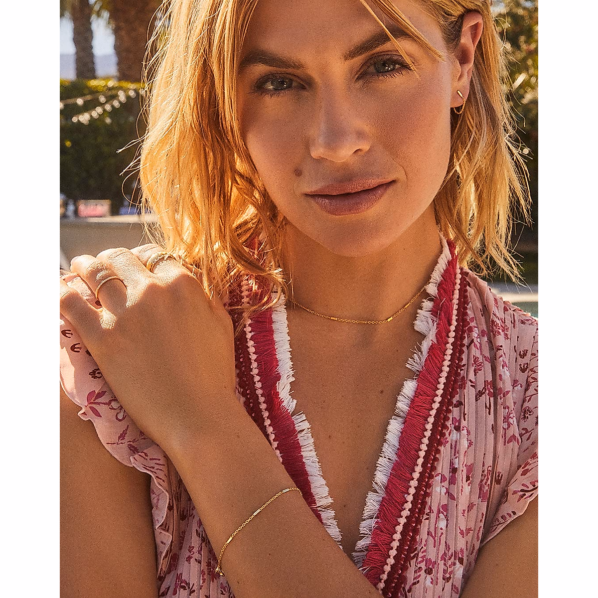 gorjana Women’s Tatum Bracelet, 18K Gold Plated, Slim Layering Band