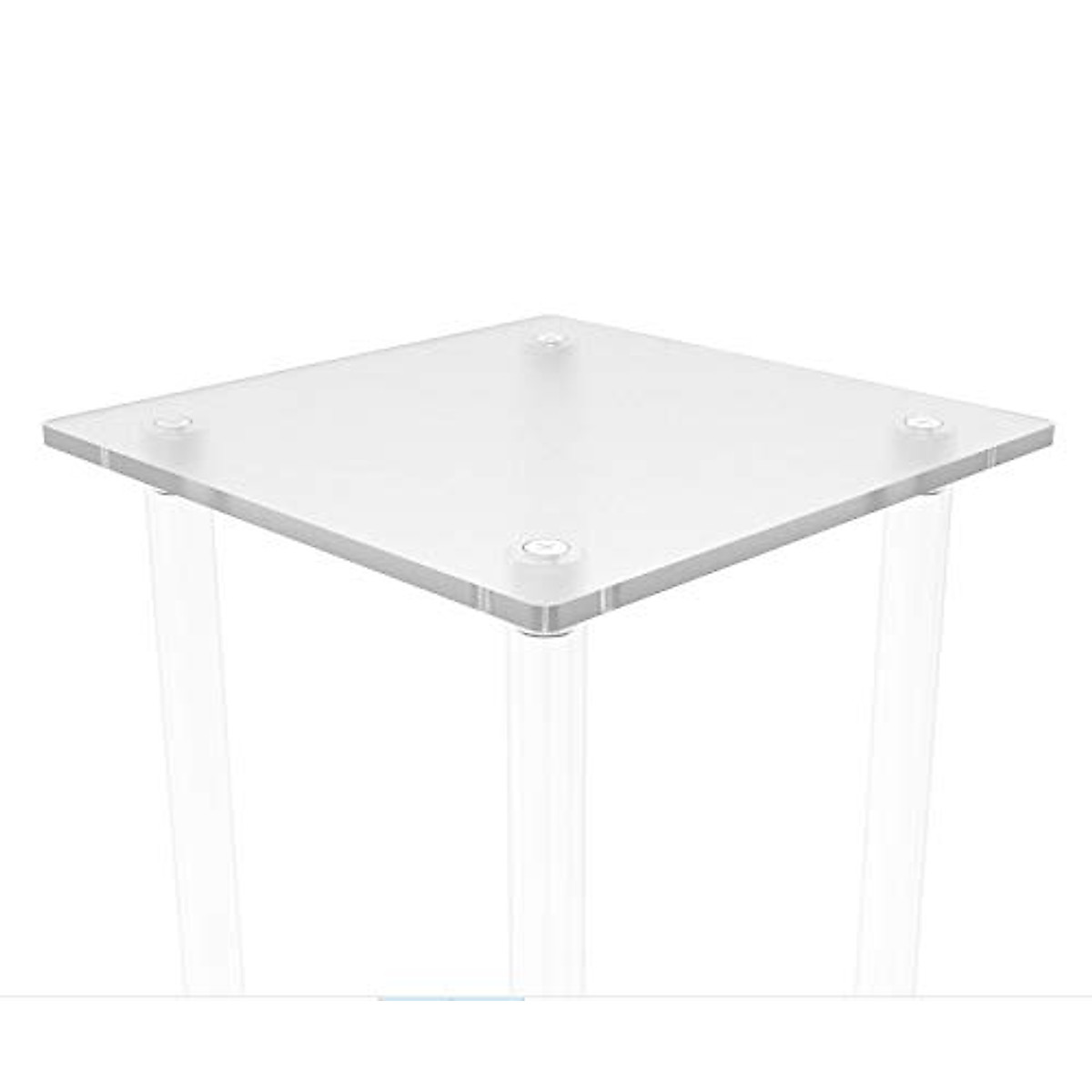 9 L X 9 W X 24" Tall Clear Acrylic Riser Transparent Plexiglass Pedestal Table Display Podium Glorifier Riser Stand Centerpiece Flower Sculputure Merchandise Lamp Book Stand 10043
